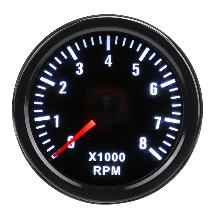 2" 52mm 0-8000RPM Rev Counter Motors Tachometer RPM Gauge For Petrol ...