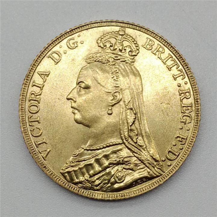 【Must-Have Style】 1889 UK Victoria Coins Knight Sovereign Plated | Daraz.lk