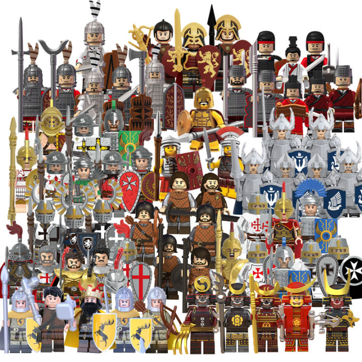 Minifigures Spartan Knights Templar Roman Qin Dynasty Soldier Ancient ...