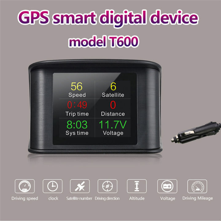 （T600-Universal）2.6inch Car HUD Head-up Display Digital TFT LCD Speedometer Speed Projector RPM ...