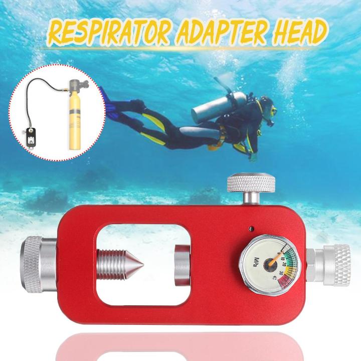 Scuba Diving Air Tank Adapter Head Oxygen Cylinder Respirator ...
