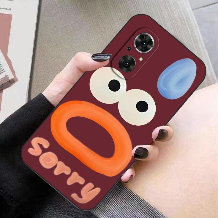 For POCO M5 4G Back Cover Case Fashion Cartoon Mouth Square Frame Soft ...