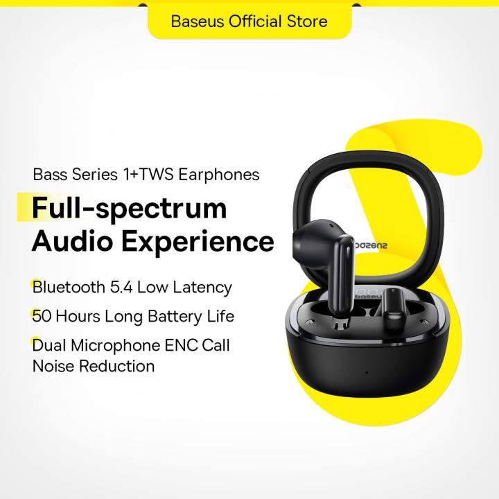 Baseus Bass 1+ True Wireless Earphones ENC Bluetooth 5.4 Transparent ...
