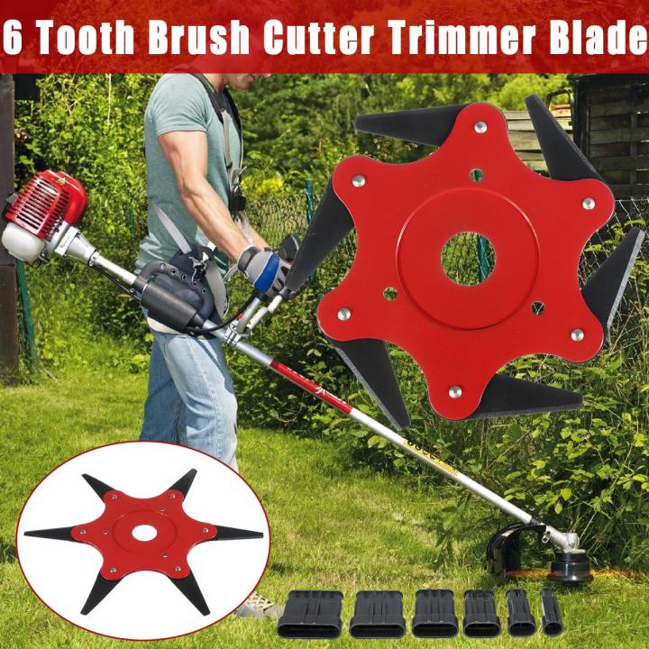 6 Tooth Brush Cutter Brushcutter Electric Trimmer Strimmer Mower Blade ...