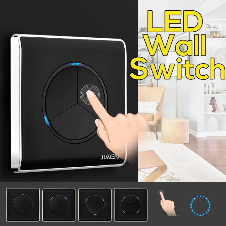 1/2/3/4 Gang 1 New arrive Way Glass Panel Home Wall Free Touch LED ...