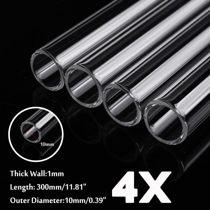4Pcs 300mm HOT SELL OD 10mm 1mm Thick Wall Borosilicate Glass Blowing ...