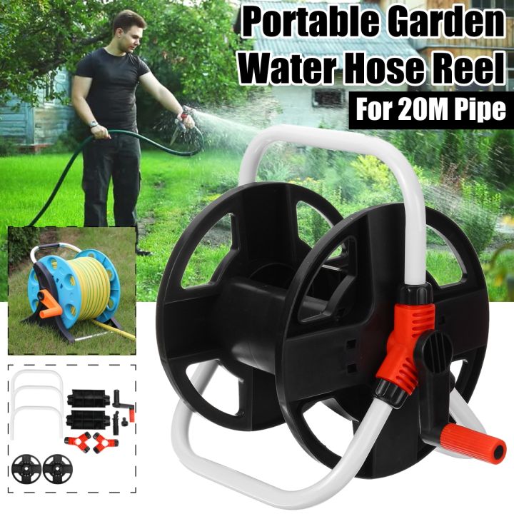 20M Garden Water Hose Truck Reel Spray Pipe Storage Portable Cart ...