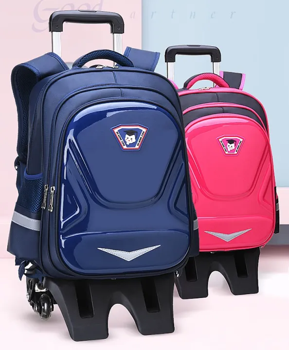 High Quality Waterproof Bag 6 Wheels Trolley Kids Beg Slah 6 Roda Tarik ...