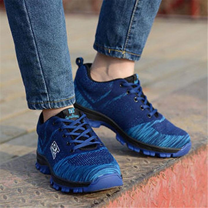 Men's Fashion Durable Safety Shoes Steel Toe Breathable Work Boots ...