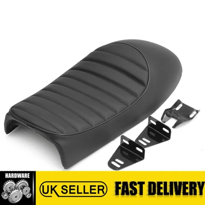 2x Universal Motorcycle Hump Seat Saddle Cafe Motors Racer For GS XJ ...