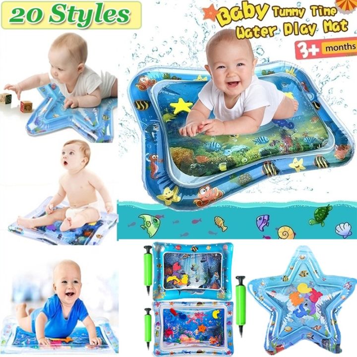 Baby Toys Baby Inflatable Water Play Mat Tummy Time Playmat Fun ...