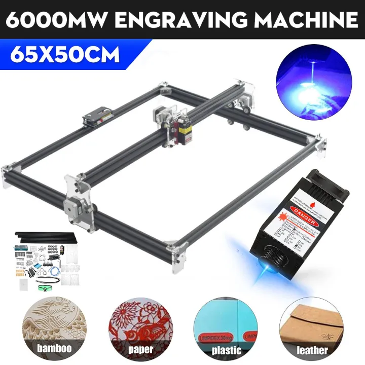 6000MW 2-Axis HOT SELL New Desktop Laser Engraving Machine 65X50CM Wood ...