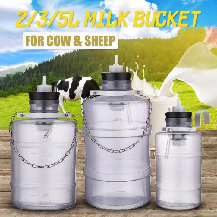 2/3/5 Liter Cow Sheep Milk Bucket Can Milker Barrel Tank For Electric ...