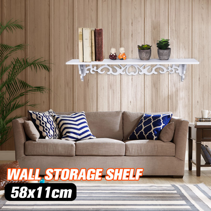 Wall Hanging Storage Shelf PVC Board Home Art Decorative Bedroom ...