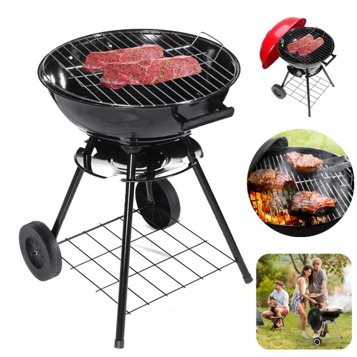 Portable 17inch Barbecue chic Grill Outdoor Trolley Outdoor Grilling ...