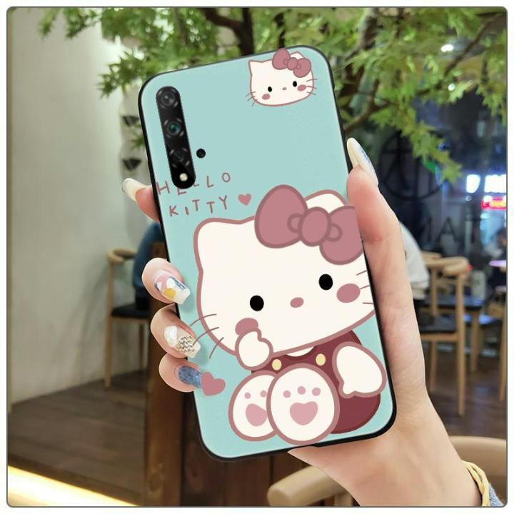 For Huawei Nova 5T Back Cover Case Fashion Cartoon cat Square Frame ...