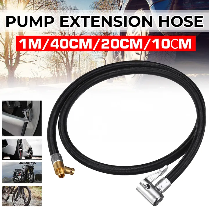 Pump Extension Hose Air Tyre Valve Adaptor Stem Extender for Motorcycle ...