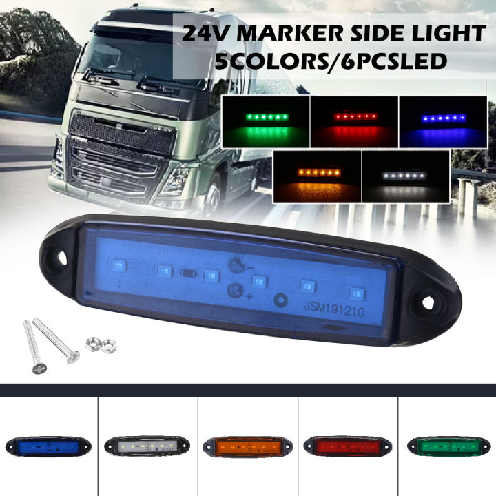 1/2/4/10x LED Permium Side Marker Light Turn Signal 24V Car Van Truck ...