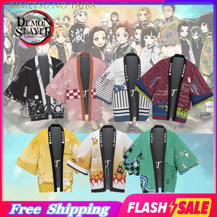 Anime Outerwear Demon Slayer Kimetsu No Yaiba Tanjiro Nezuko Zenitsu ...