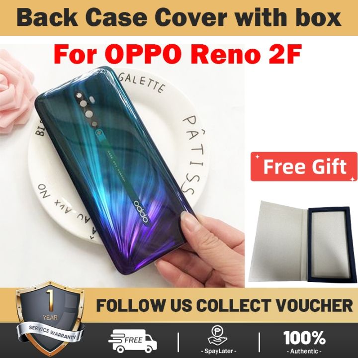 For OPPO Reno 2F Back Housing Cover Glass Back Battery Cover with box ...