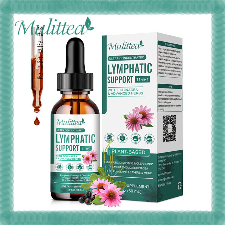 Mulittea Lymphatic Drainage Drops Lymph System Support Immune Support ...