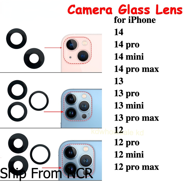kd Rear Back Camera Lens Glass Set for iPhone 13 12 11 14 Pro Max ...