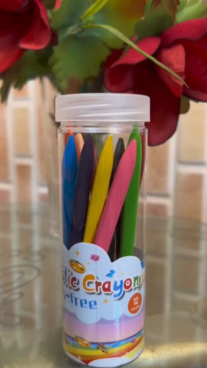 Premium Quality Plastic Crayons Set with jar-36 pcs | Daraz.pk