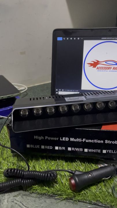 High Power LED - Dashboard Light 9 LED - Red & Blue - Multi Function ...