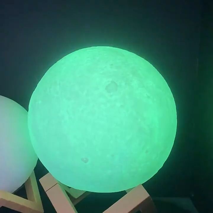 3D - 12 CM Magical Moon Light Moon Lunar LED Night Light Lamp Touch ...