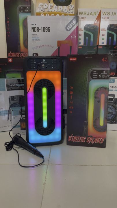 KTS-1555 Portable Rechargeable Wireless Speaker karaoke party speaker ...