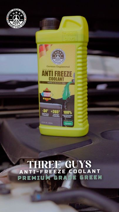 Anti Freeze Coolant Premium Grade Green THREE GUYS (German Engineered ...