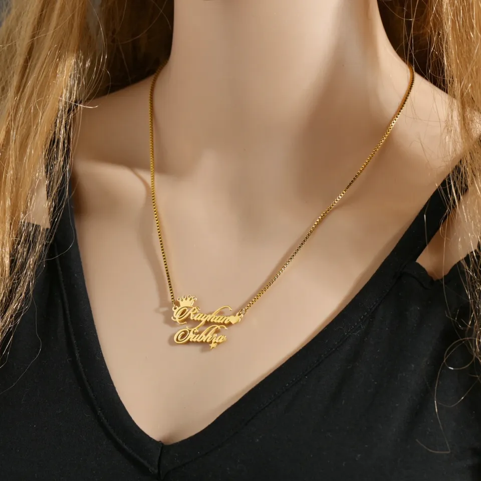 Gold chain designs for ladies with names store