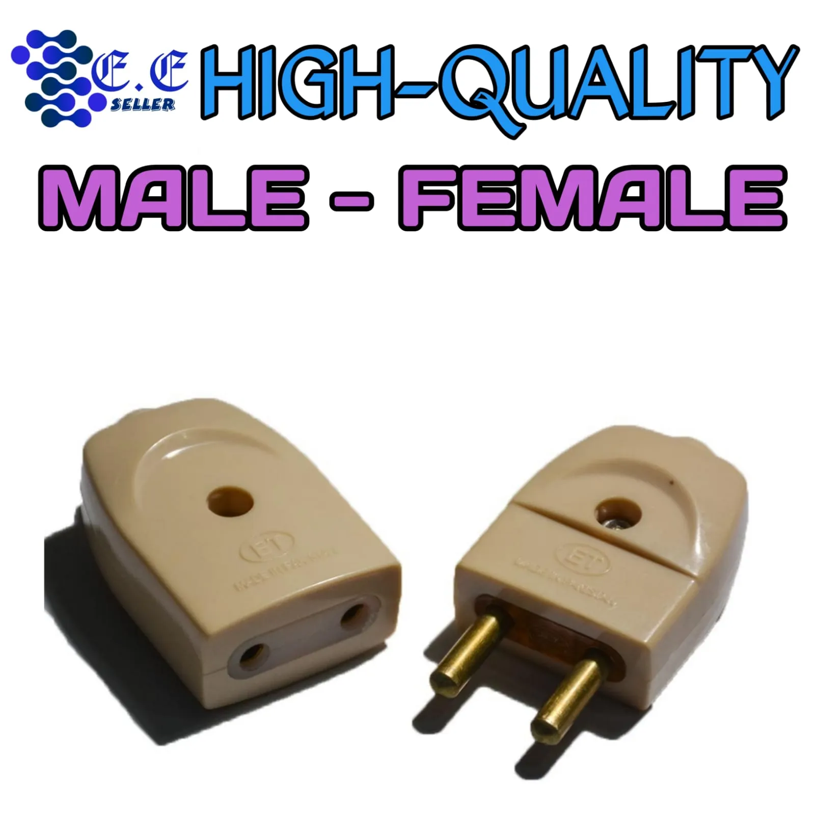 High Quality MALE FEMALE, (2 pin plug with socket) for wire Connection | Daraz.pk
