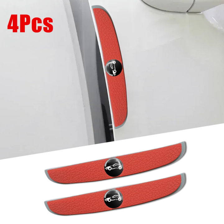 4pcs/set Rubber Bumper Strip Car Door Anti-Collision Emblem Sticker ...
