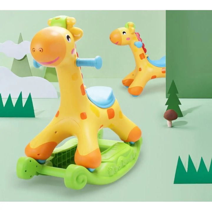 Evergreen Rocking Ride On Giraffe Horse Animal | Daraz.pk