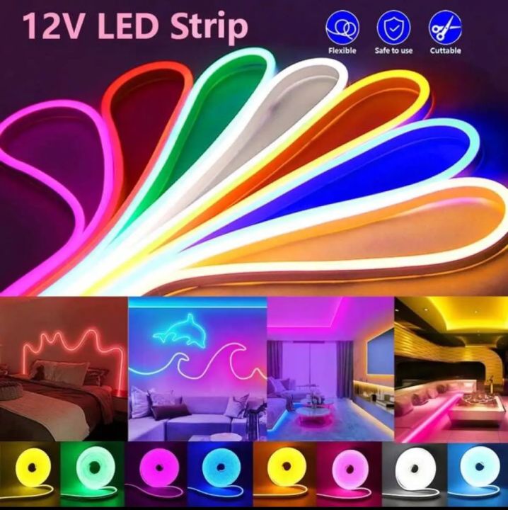 LED Strip Light Eye Protection Waterproof Narrow Neon Light 5 METER SMD ...
