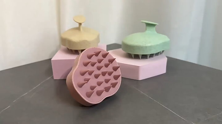 Silicone Shampoo Brush Head Scalp Massage Comb Hair Root Itching Clean ...