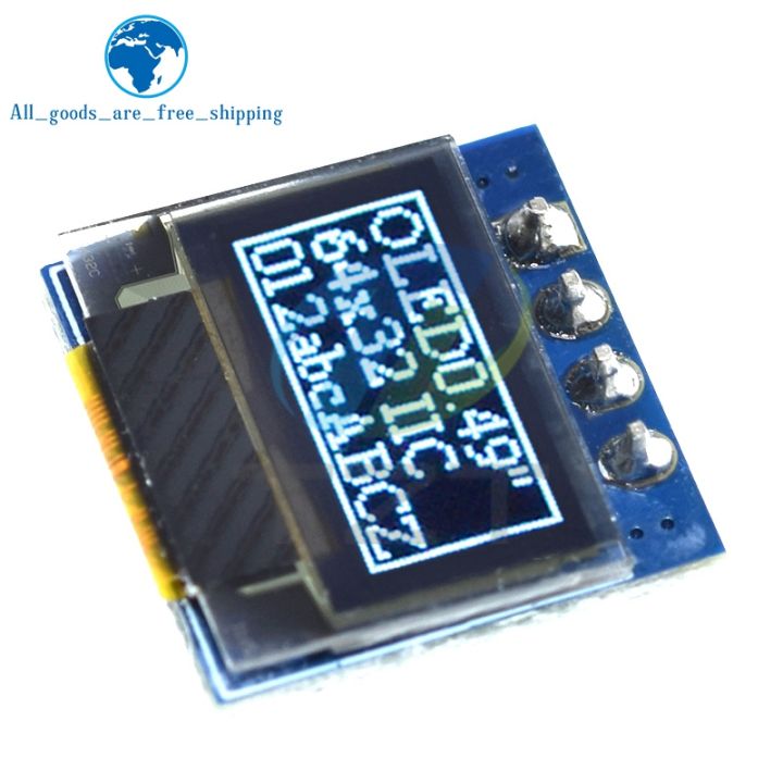 Tzt 0 49 Inch Oled Display Lcd Module White 0 49 Screen 64x32 I2c Iic