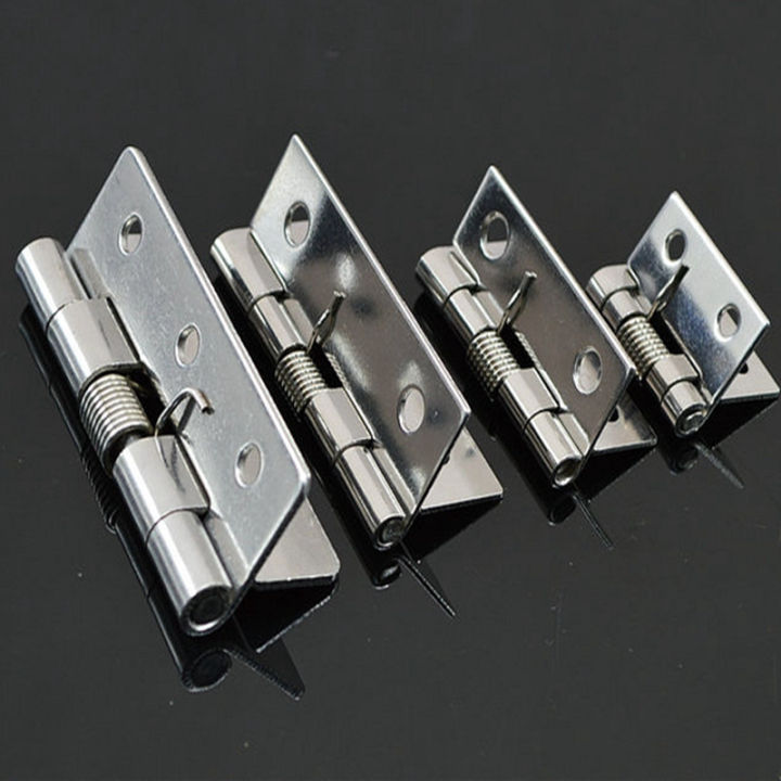 2 Pcs 304 stainless steel spring hinge automatic cabinet door wardrobe ...