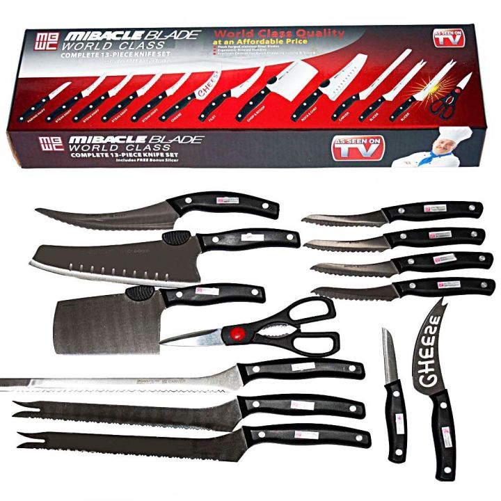Miracle Blade IV World Class Professional Series 13 Piece Chef's Knife ...