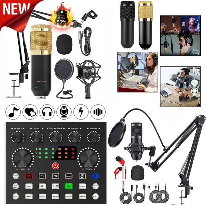 New BM800 Microphone Kits with Live Sound Card(Optional),Suspension ...