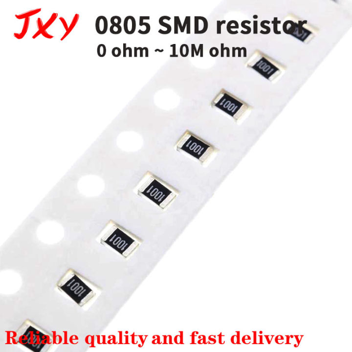 100PCS 0805 SMD resistor 1% 0R ~ 10M 1/8W 0 0.1 1 10 47 100 150 220 330 ohm 1K 2.2K 4.7K 10K ...