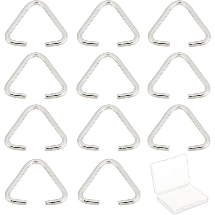 1 Box 100Pcs Triangle Open Rings Stainless Steel Triangle Rings Iron ...