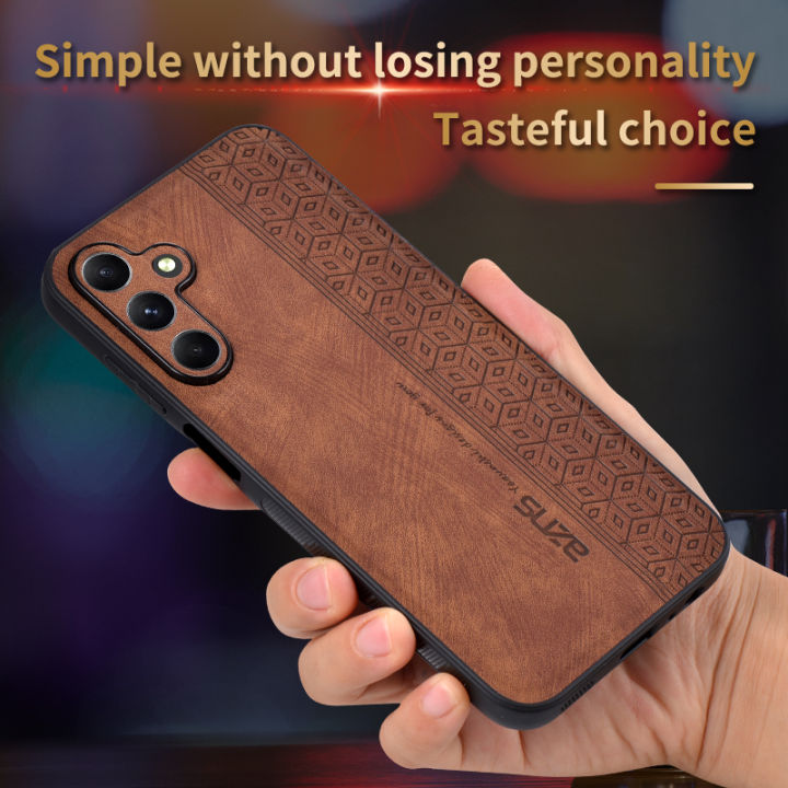 Luxury Bumper Coque Leather Phone Case For Samsung Galaxy A36 A16 A06 A35 A55 5G A05S A15 A14 ...