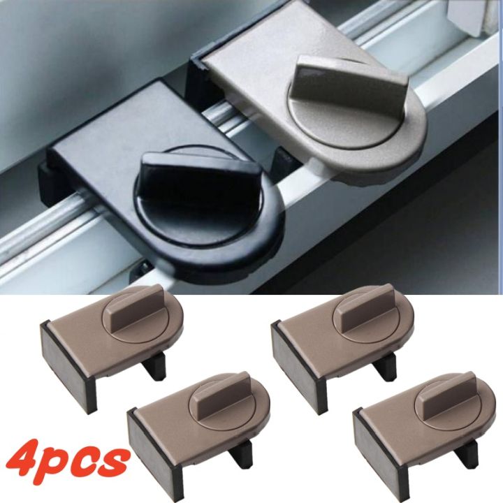 4 Sets Sliding Sash Stopper Cabinet Lock Straps Door Security Anti ...