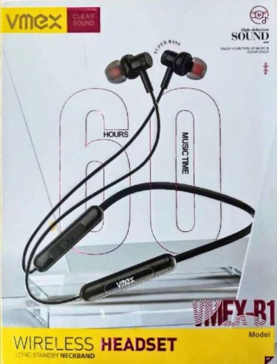 VMEX-B1/M12 Clear Sound 60 hours music time neckband | Daraz.com.bd