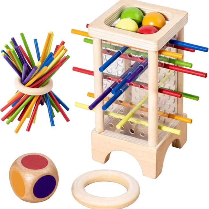 Wooden Stick Balancing Game Math Early Education Montessori Toys Fine ...