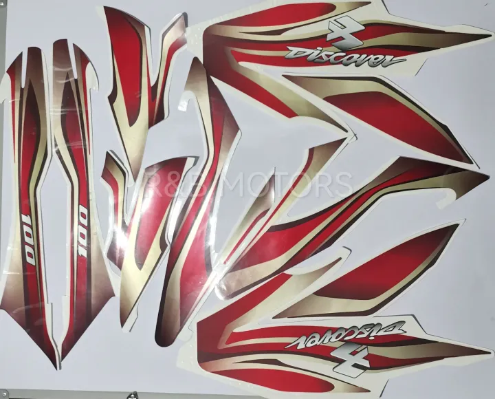 Bajaj Discover 100cc Red Bike Red Sticker | Daraz.lk