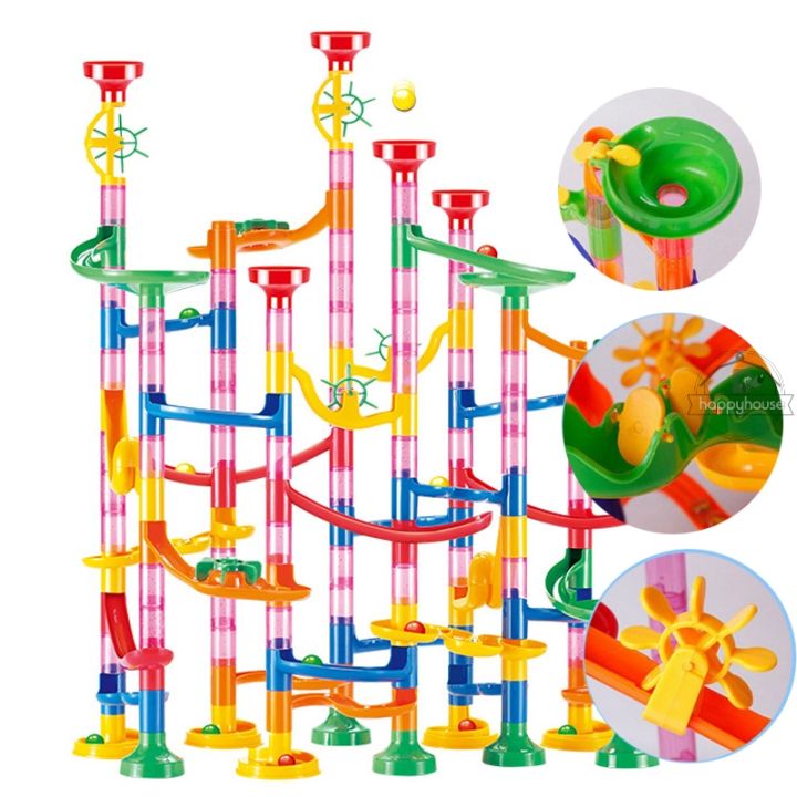 Marble Run Race Track Building Blocks Kids 3D Maze Ball Roll Toy DIY ...