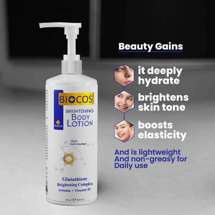 Biocos Whitening Body Lotion with Collagen, Niacinamide & Glutathione ...